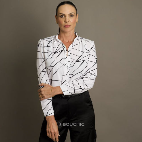 Blusa Feminina Social Manga Longa | Frete Grátis